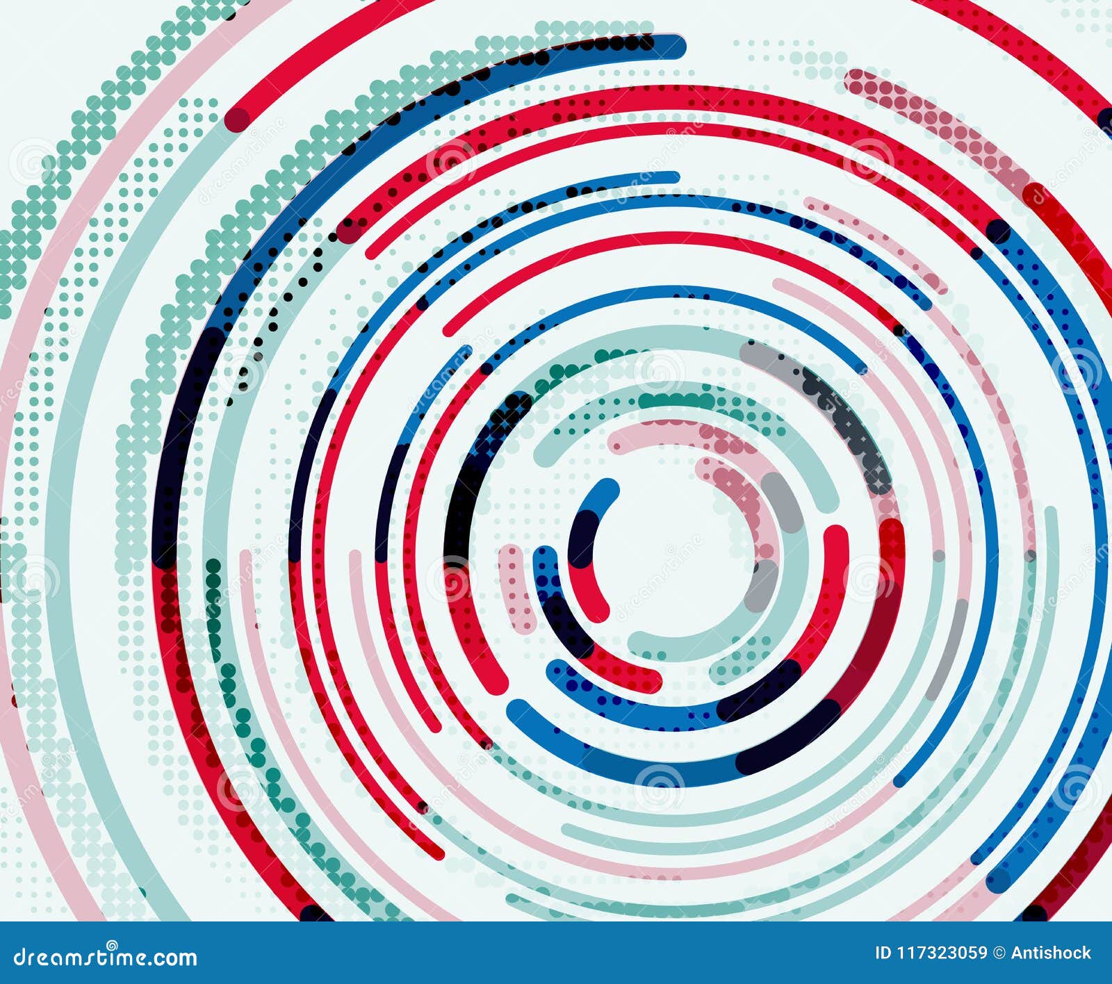 Circular Lines, Circles, Geometric Abstract Background Stock Vector ...