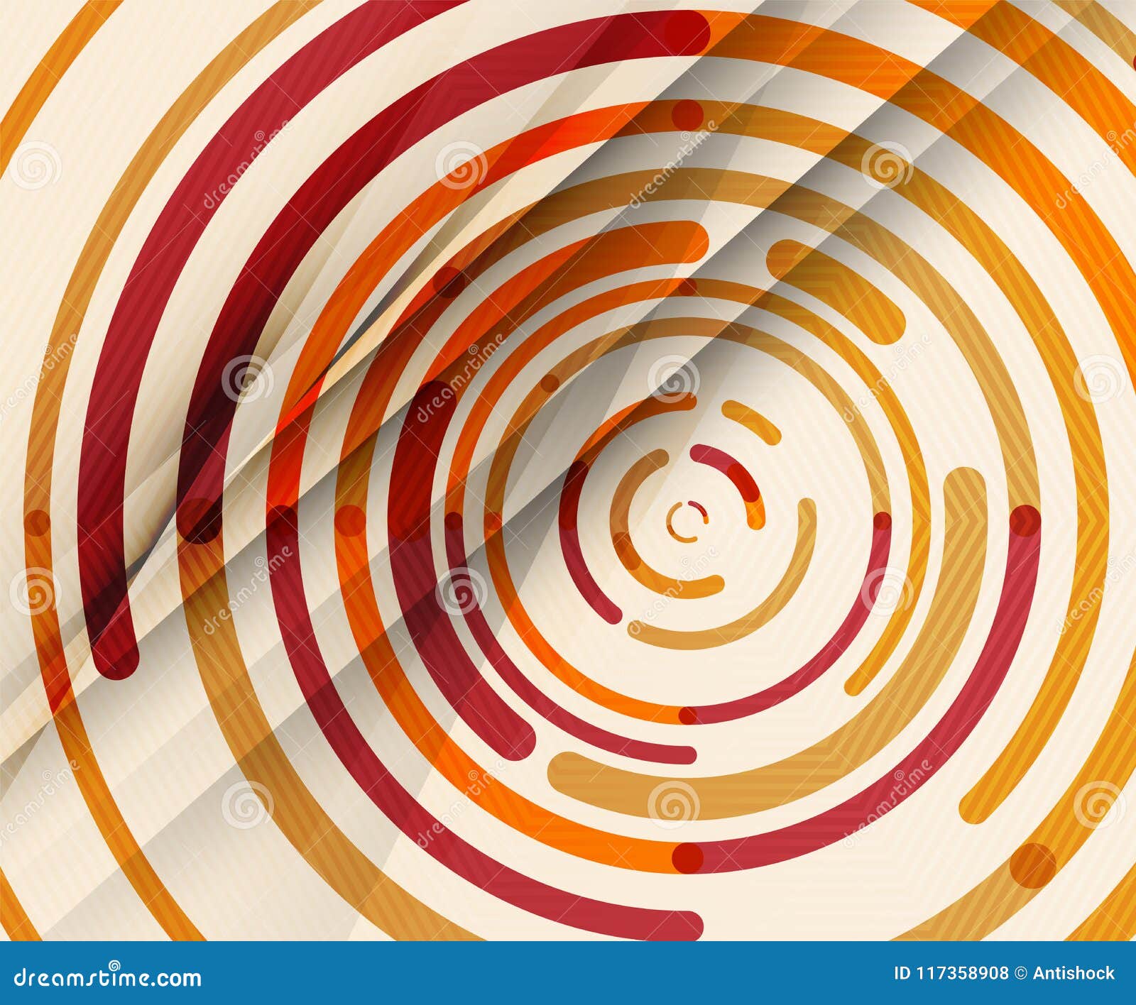 Circular Lines, Circles, Geometric Abstract Background Stock Vector ...