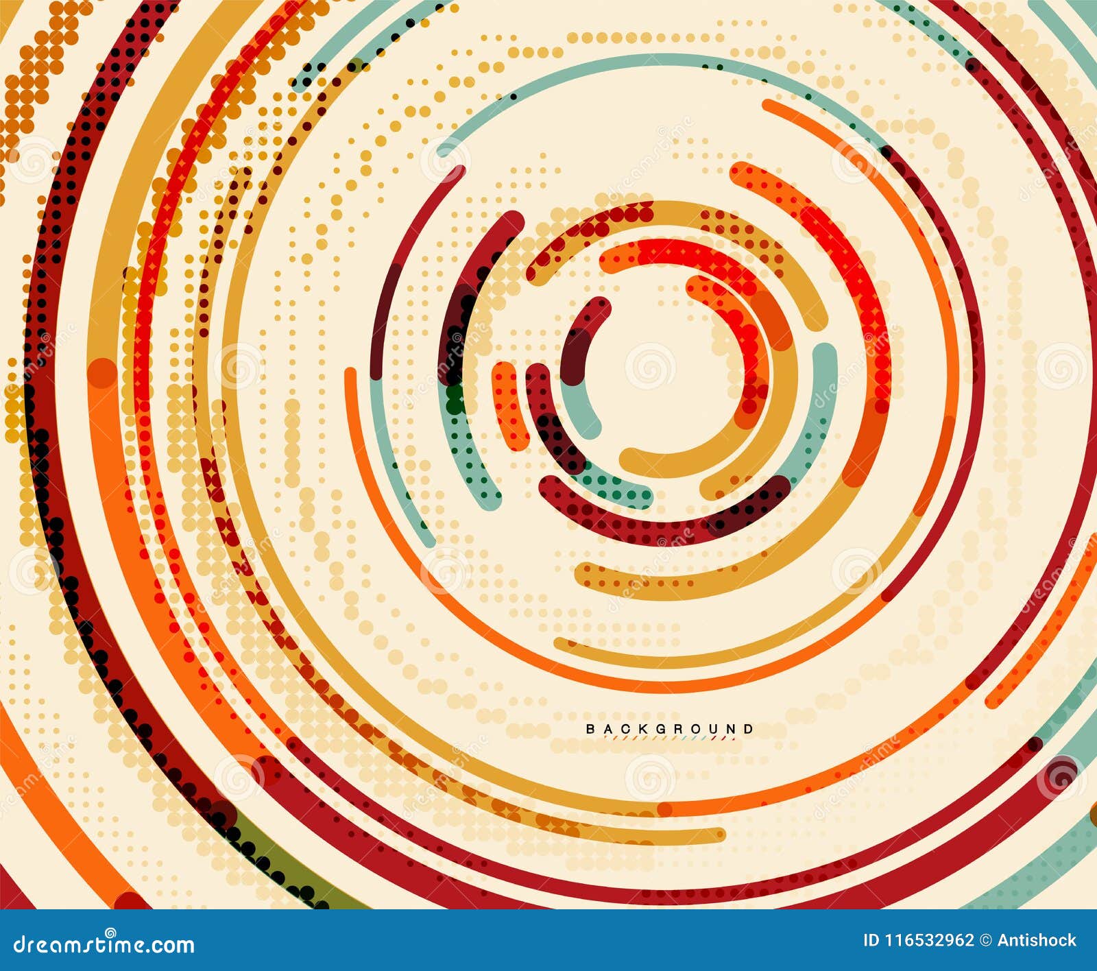 Circular Lines, Circles, Geometric Abstract Background Stock Vector ...