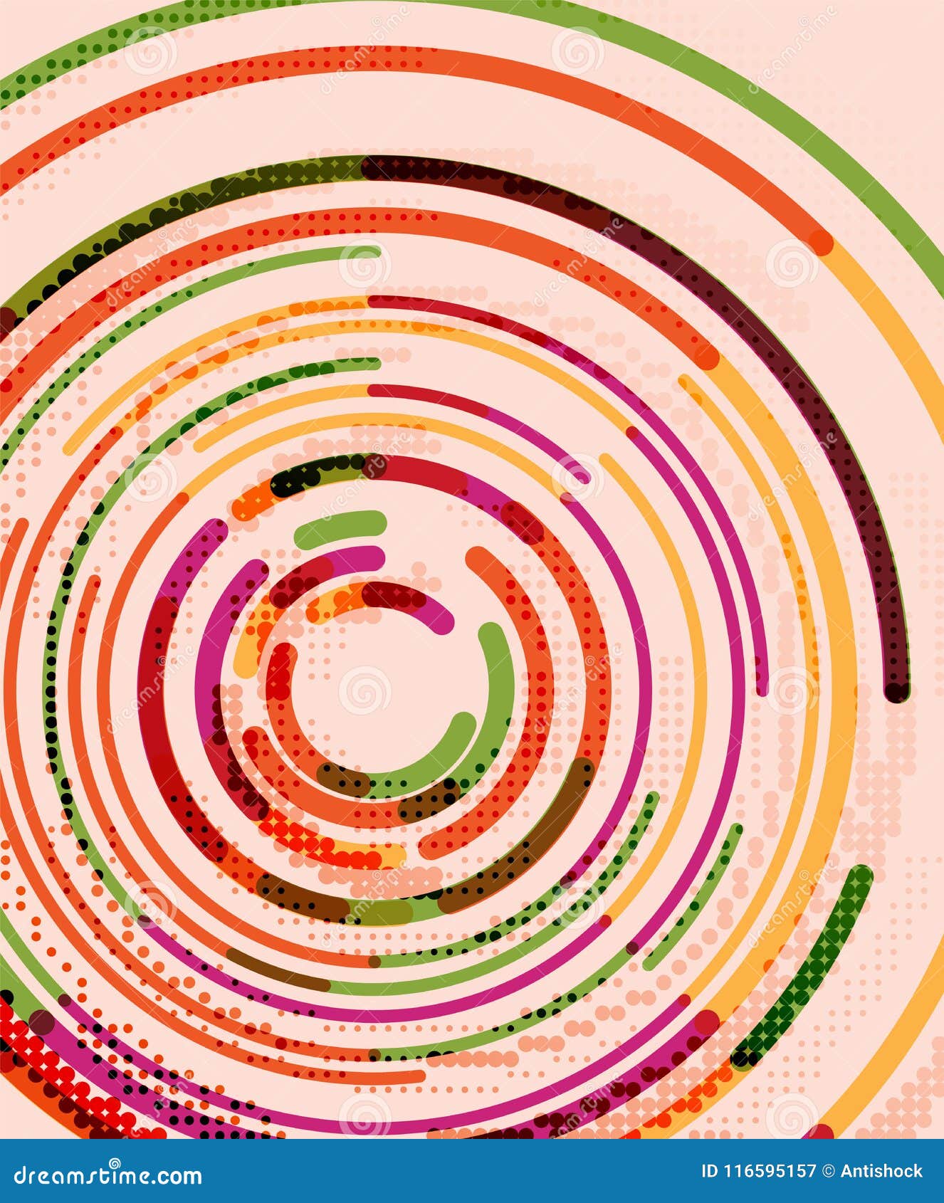 Circular Lines, Circles, Geometric Abstract Background Stock Vector ...