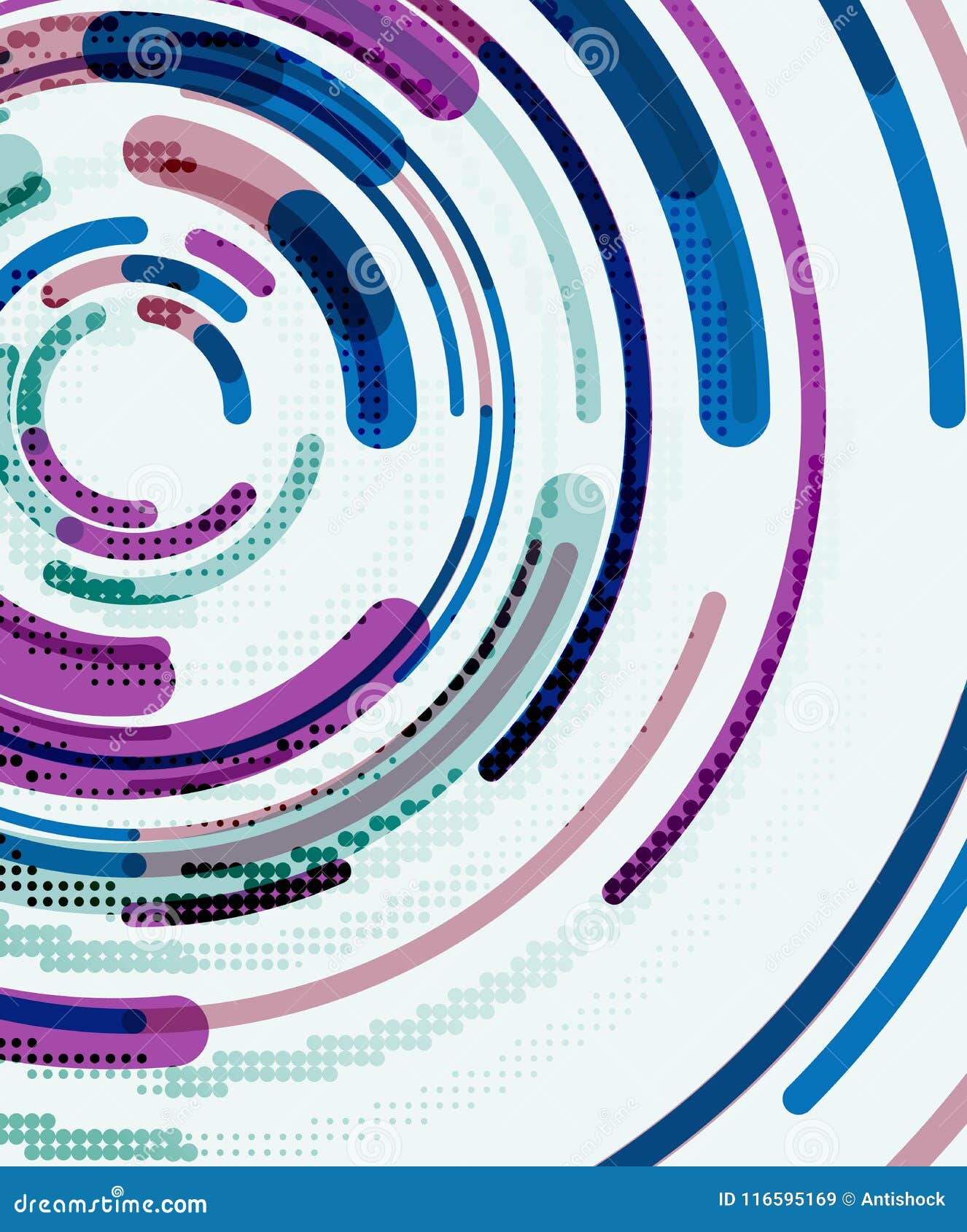 Circular Lines, Circles, Geometric Abstract Background Stock Vector ...