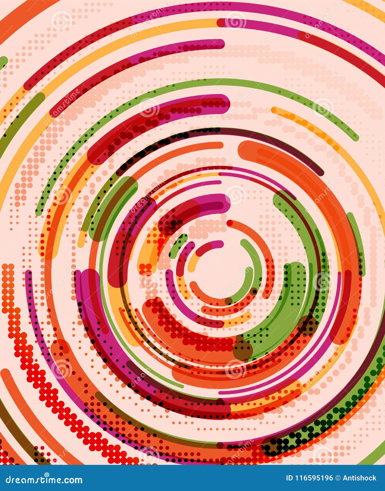 Circular Lines, Circles, Geometric Abstract Background Stock Vector ...