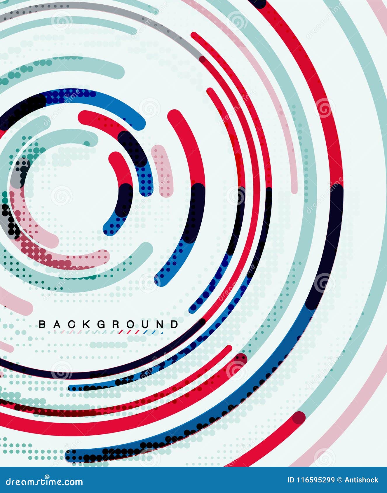 Circular Lines, Circles, Geometric Abstract Background Stock Vector ...