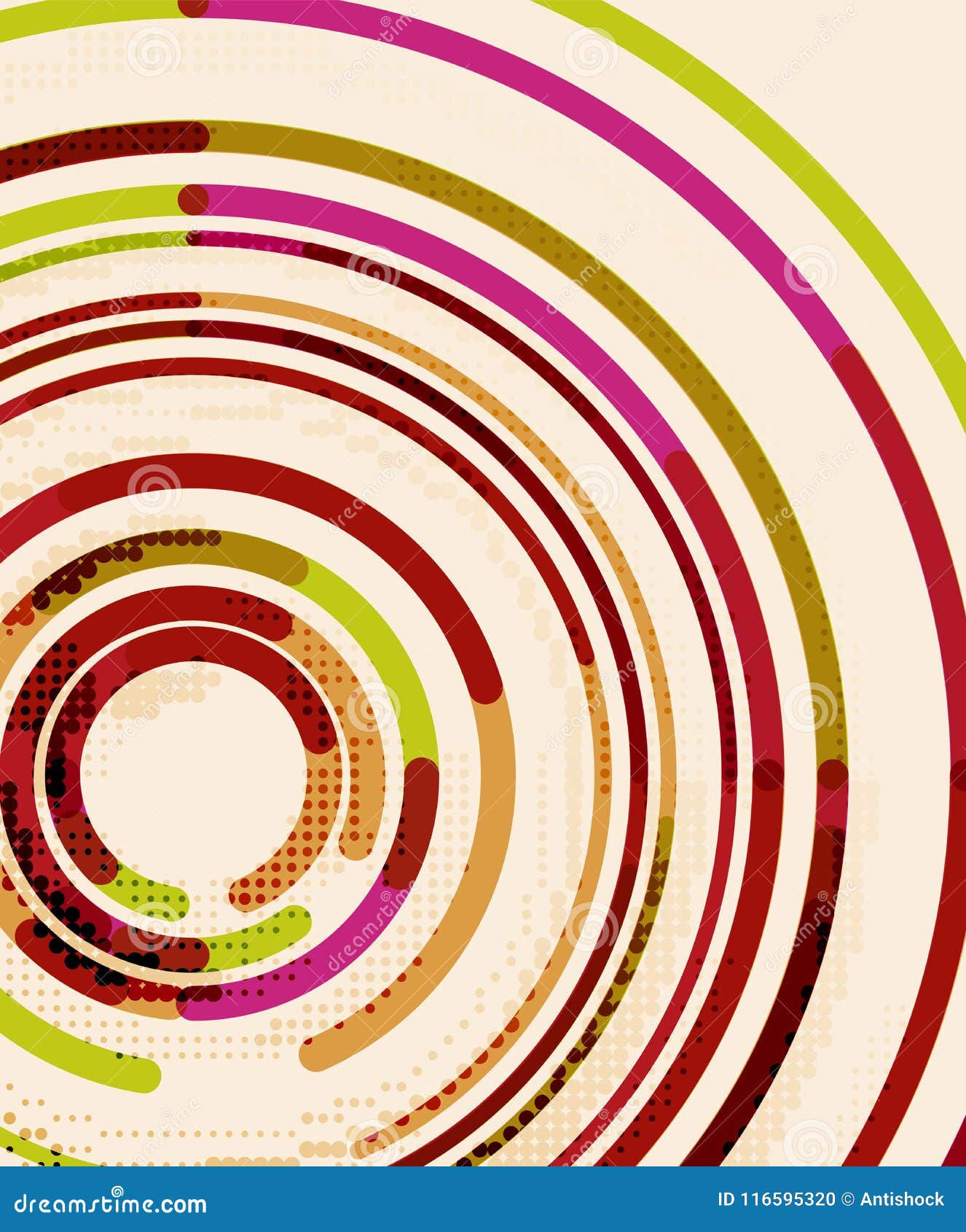 Circular Lines, Circles, Geometric Abstract Background Stock Vector ...