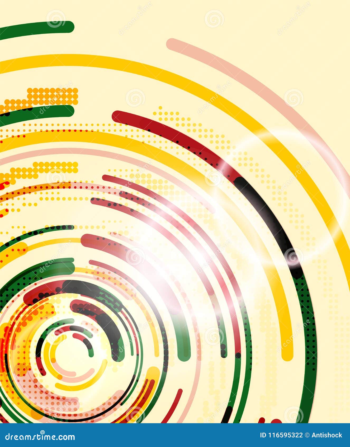 Circular Lines, Circles, Geometric Abstract Background Stock Vector ...