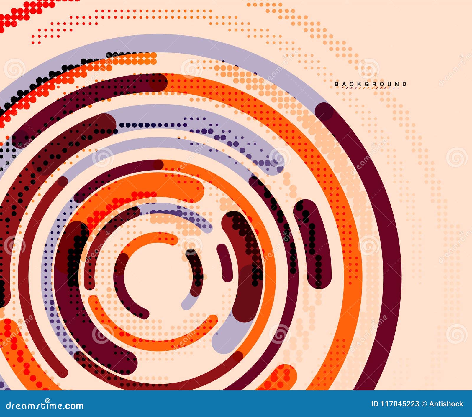 Circular Lines, Circles, Geometric Abstract Background Stock Vector ...