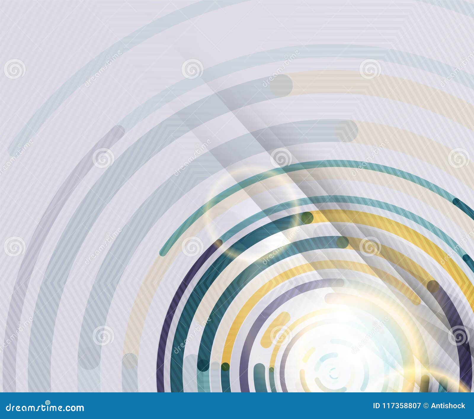 Circular Lines, Circles, Geometric Abstract Background Stock Vector ...