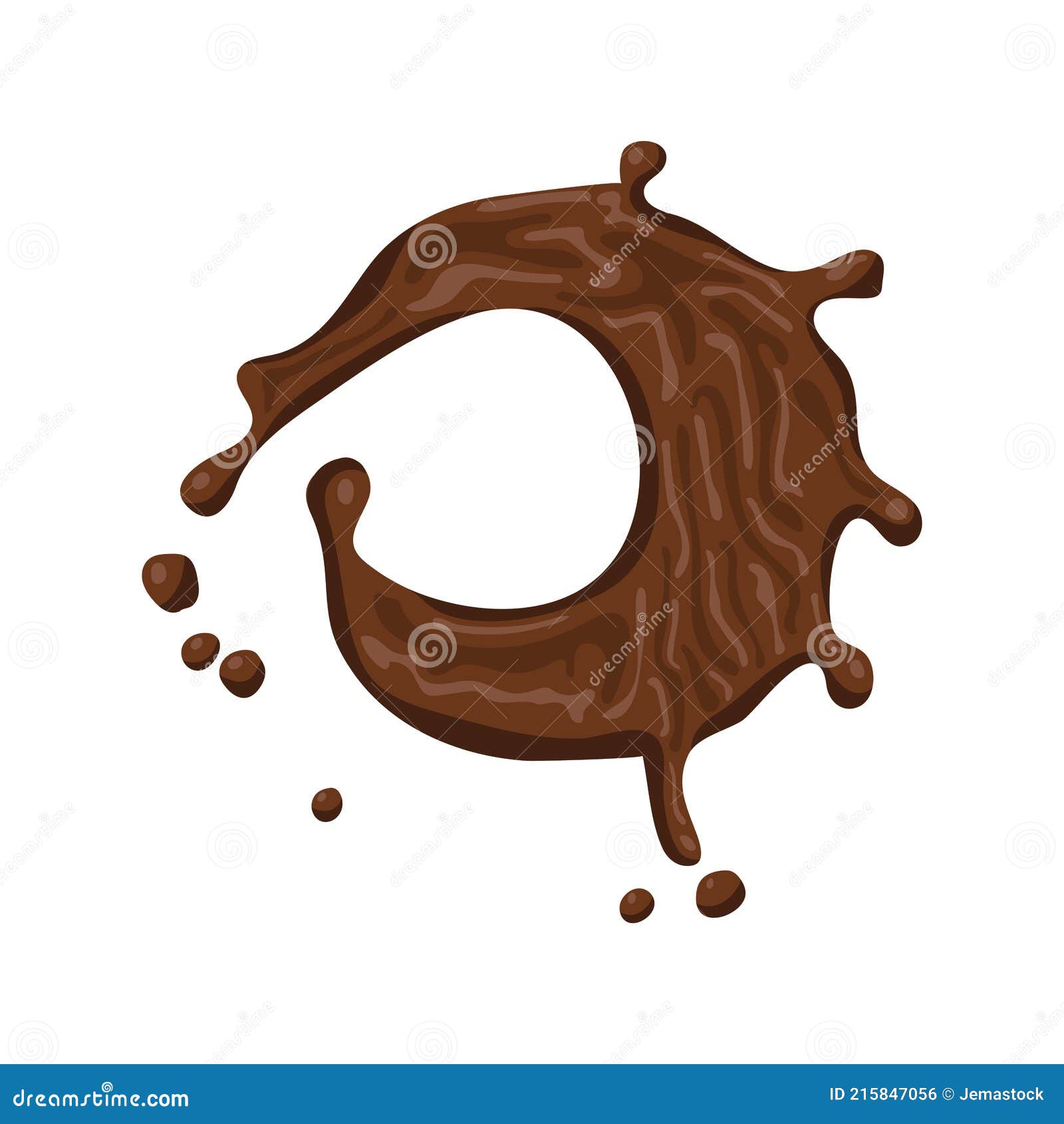 Circular liquid chocolate stock vector. Illustration of candy - 215847056