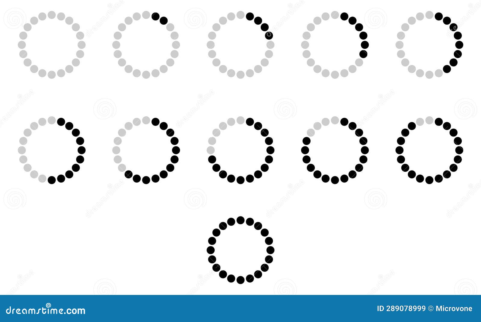 Circular Load Progress Indicator. Buffering Round Symbol Cartoon Vector ...