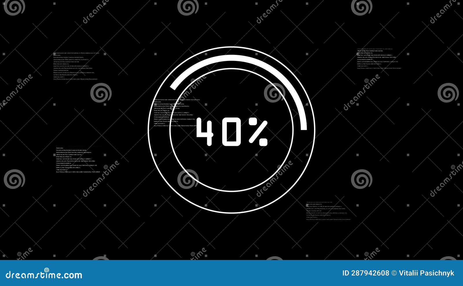 Circular Loading Bar Animation with Glitch Effects. Computer Loading ...