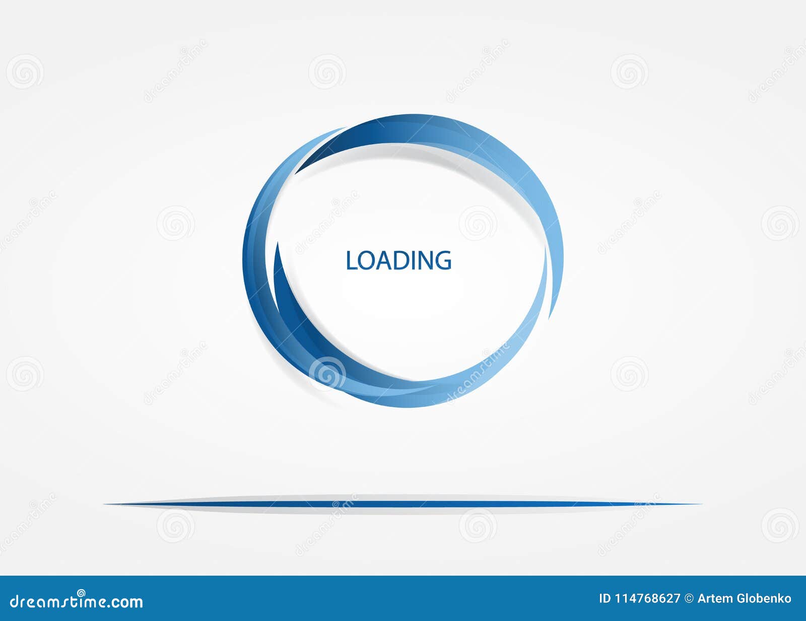 Circular Loading from Blue Elements. Stock Vector - Illustration of ...