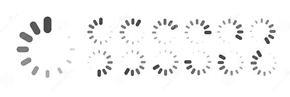 Circular Loading Buffering Icons Vector Stock Vector - Illustration of ...