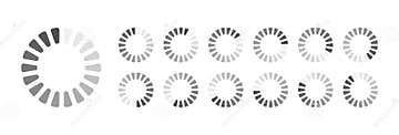 Circular Loading Buffering Icons Vector Stock Vector - Illustration of ...