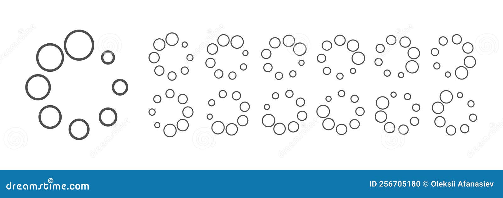 Circular Loading Buffering Icons Vector Stock Vector - Illustration of ...