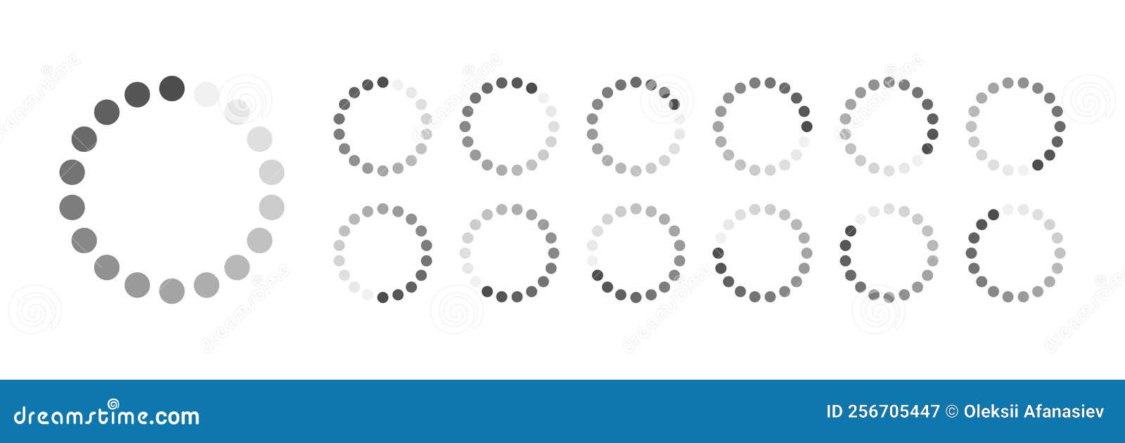 Circular Loading Buffering Icons Vector Stock Vector - Illustration of ...