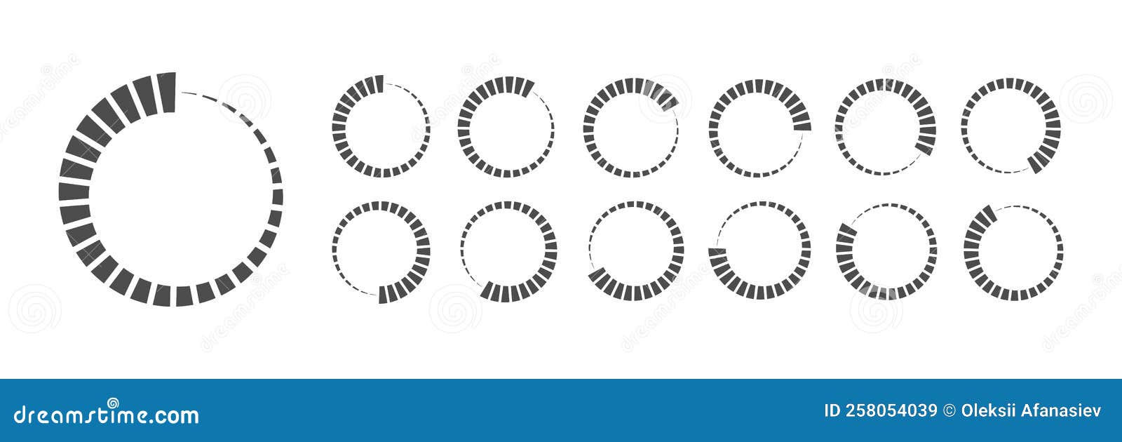 Circular Loading Buffering Icons Vector Stock Vector - Illustration of ...