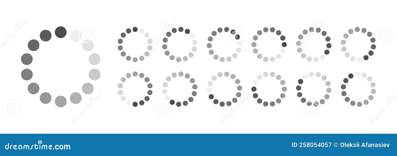 Circular Loading Buffering Icons Vector Stock Vector - Illustration of ...