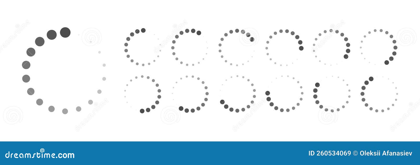 Circular Loading Buffering Icons Vector Stock Vector - Illustration of ...