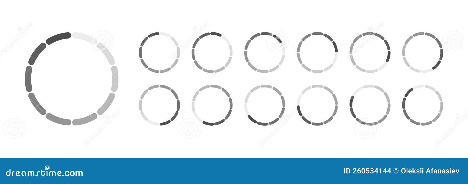 Circular Loading Buffering Icons Vector | CartoonDealer.com #260534124