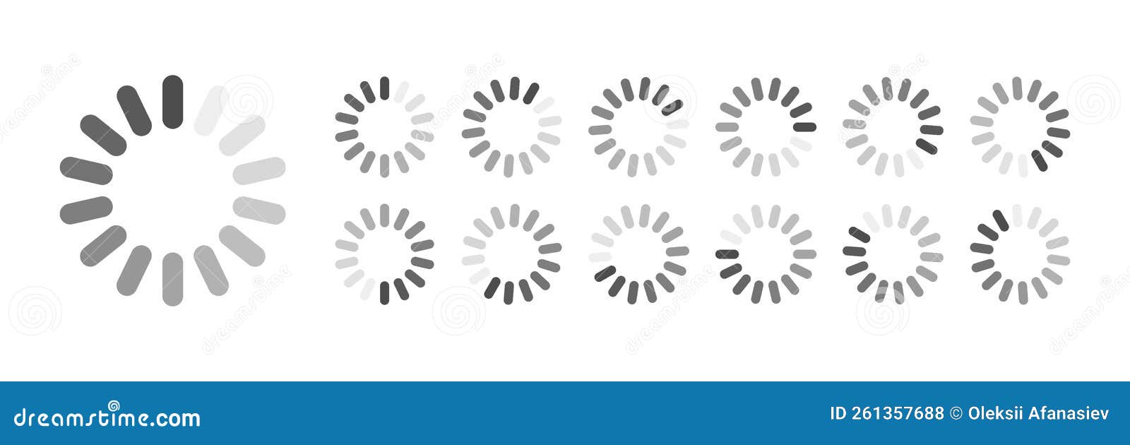 Loading, Buffering, Progress Wheel Icons Vector Illustration ... Loading, Buffering, Progress Wheel Icons Vector Illustration ...