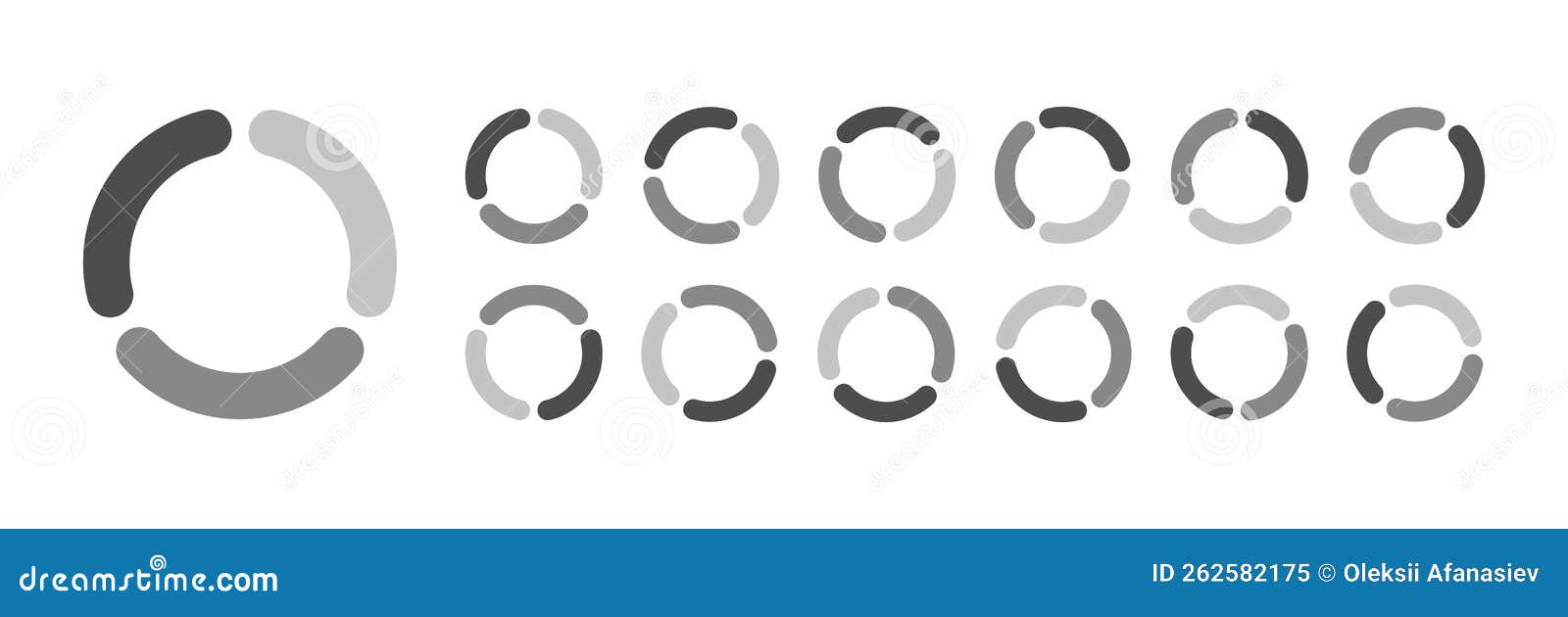 Circular Loading Buffering Icons Vector Stock Vector - Illustration of ...