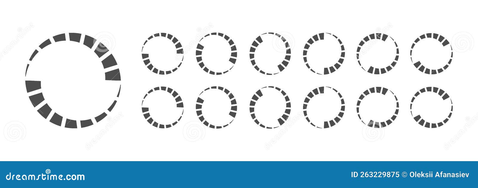 Circular Loading Buffering Icons Vector Stock Vector - Illustration of ...