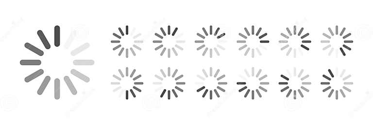 Circular Loading Buffering Icons Vector Stock Vector - Illustration of ...