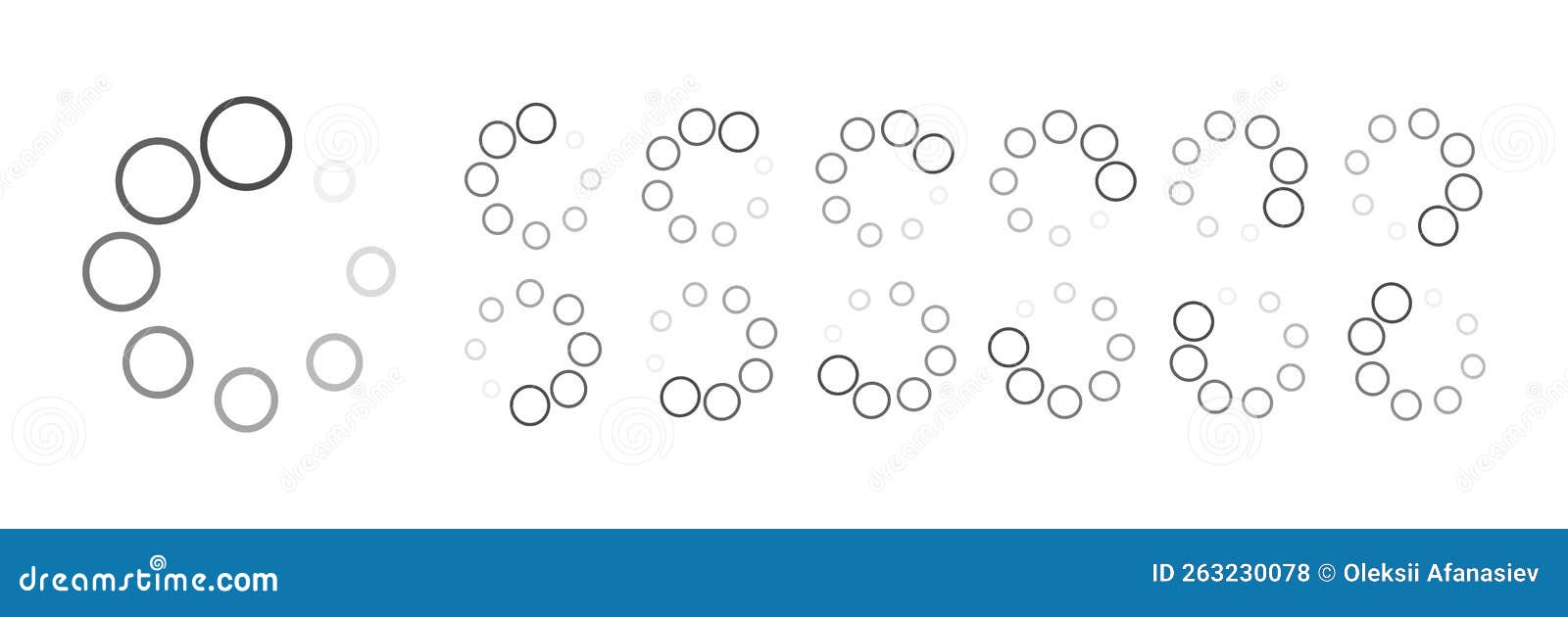 Circular Loading Buffering Icons Vector Stock Vector - Illustration of ...