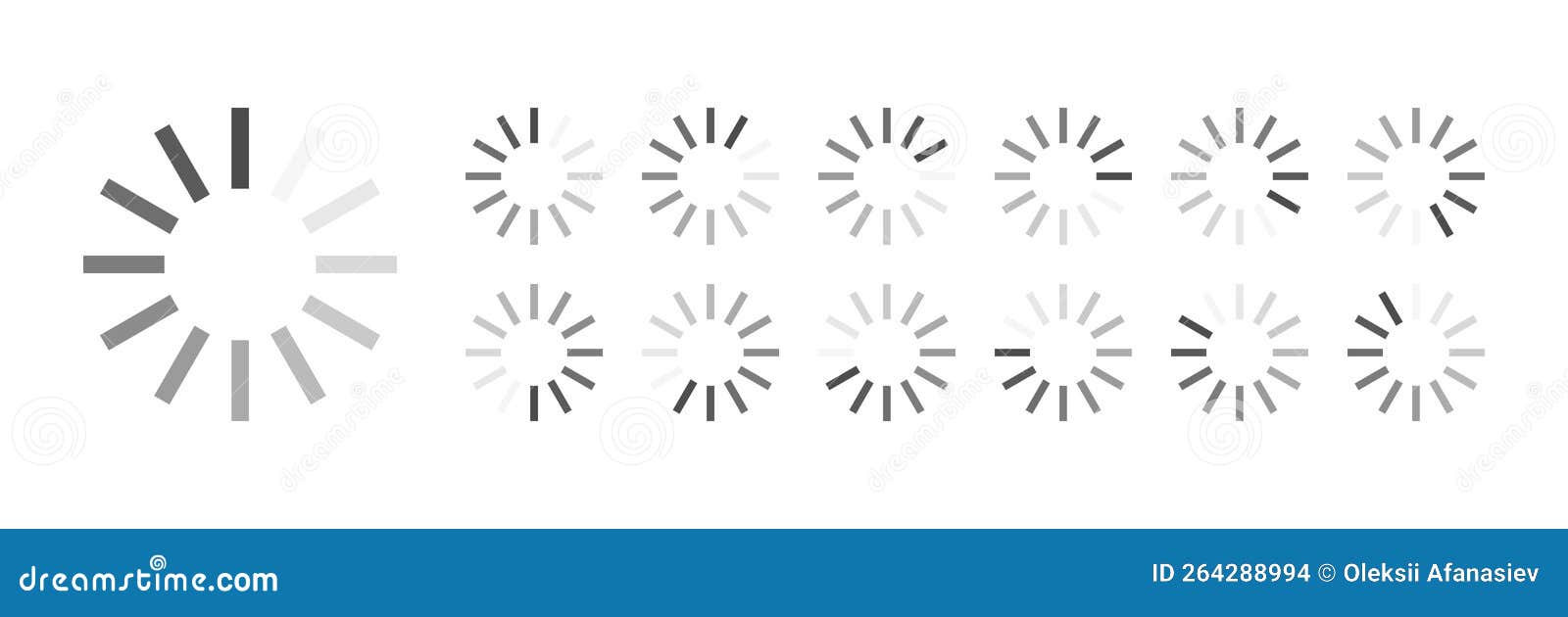 Circular Loading Buffering Icons Vector Video Ready for Animation Gif ...