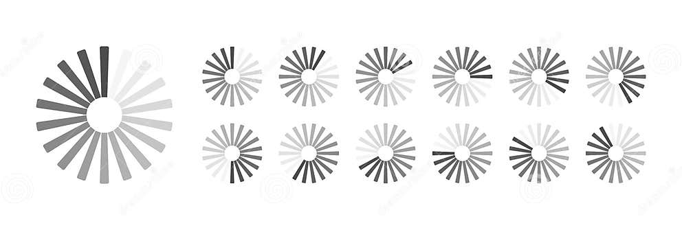 Circular Loading Buffering Icons Vector Video Ready for Animation Gif ...