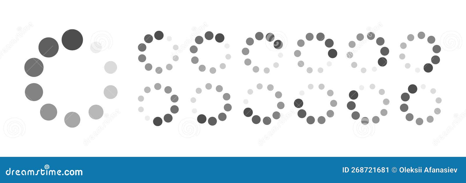 Circular Loading Buffering Icons Vector Stock Vector - Illustration of ...