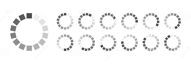 Circular Loading Buffering Icons Vector Stock Vector - Illustration of ...