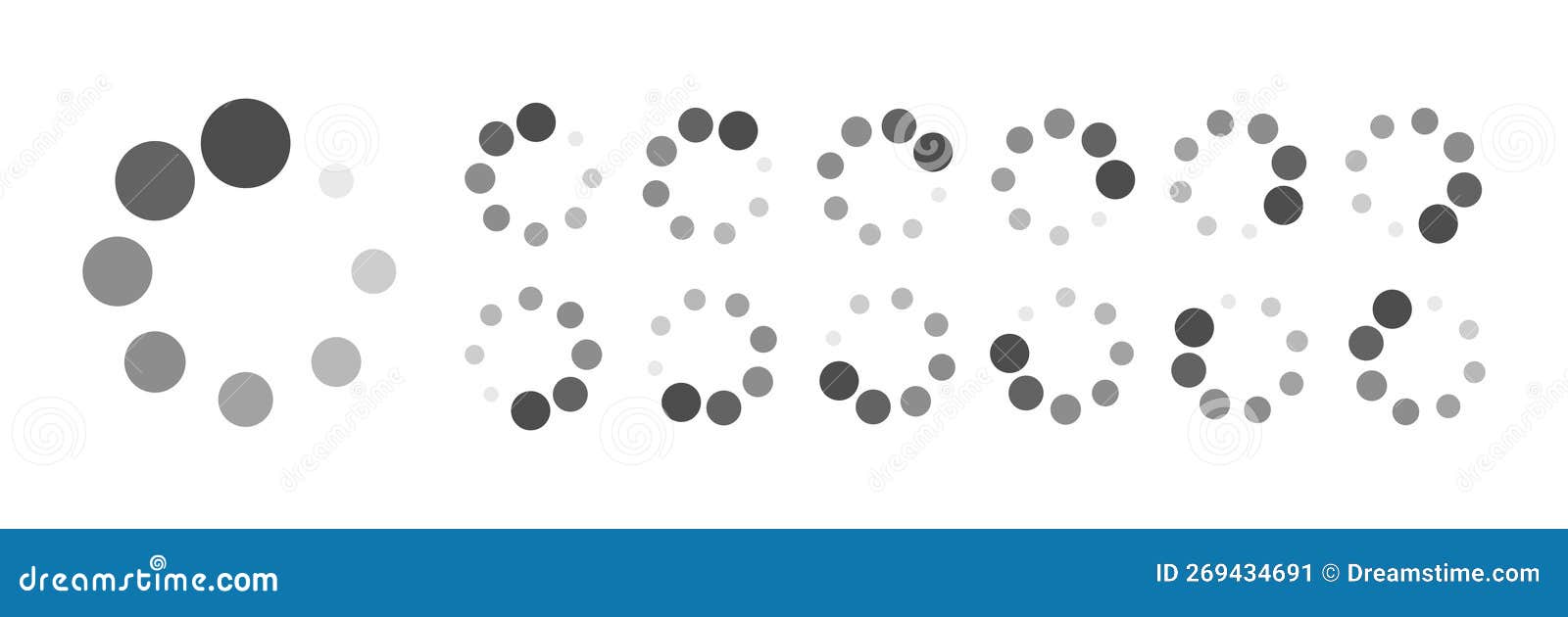 Circular Loading Buffering Icons Vector Stock Vector - Illustration of ...