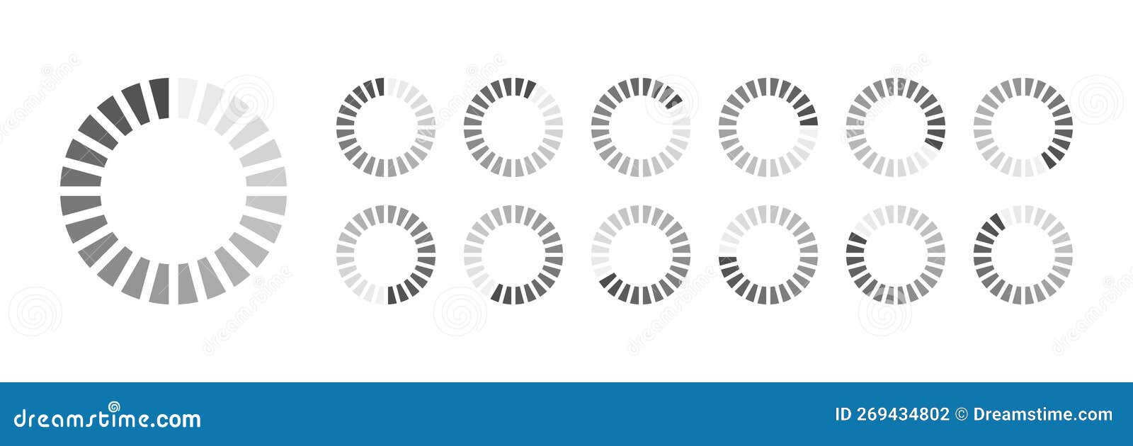 Circular Loading Buffering Icons Vector Stock Vector - Illustration of ...