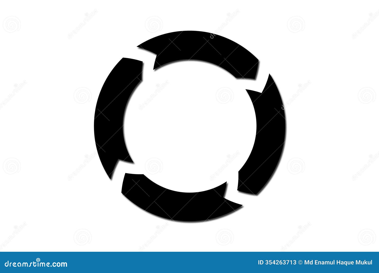 Circular Loading Icon with Segmented Arrows. Segmented Circle Arrow Rotation Icon. Stock ...