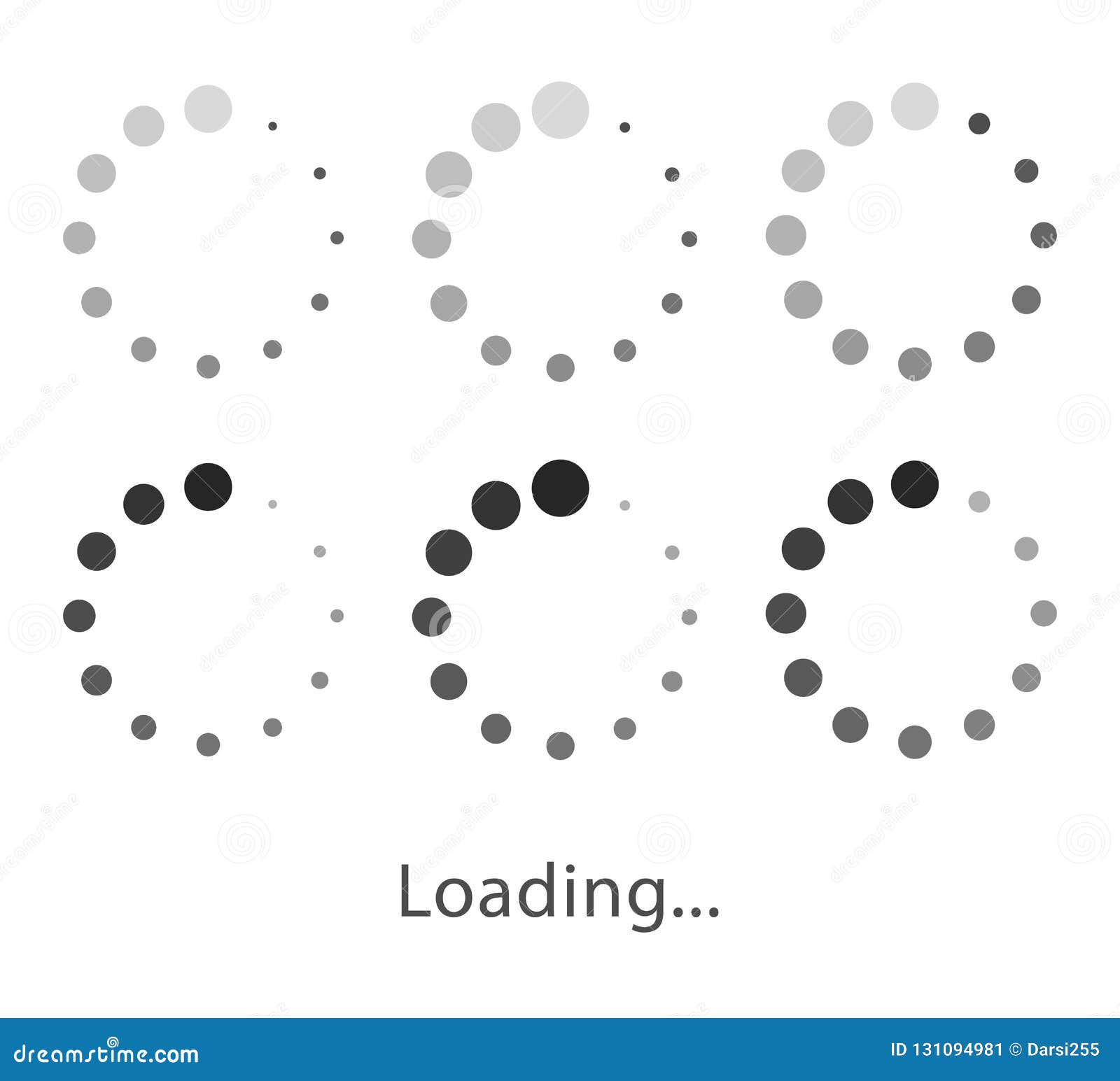 Circular Loading Sign Gray Isolated On White Background Vector