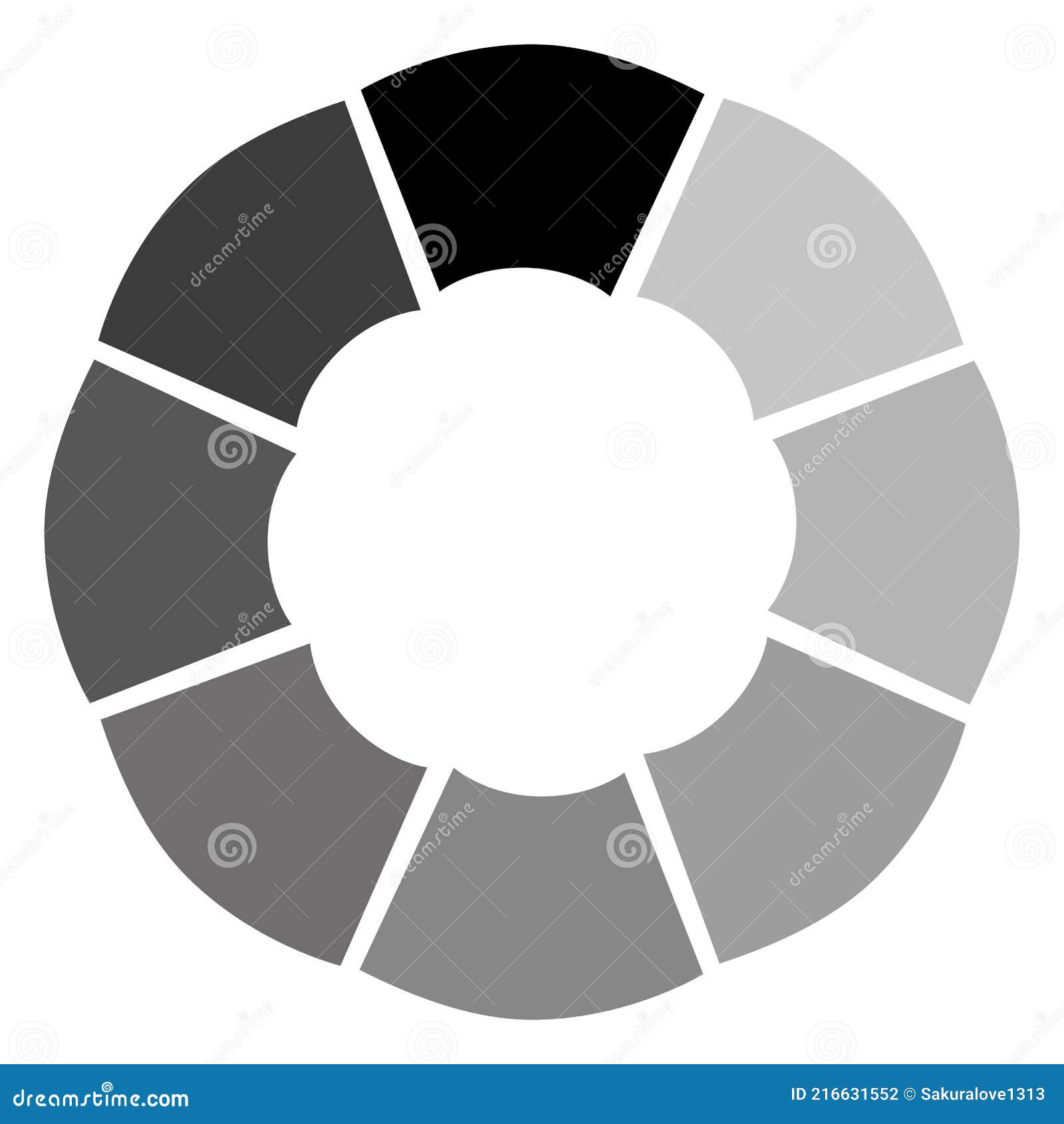 Circular Loading Sign, Isolated on White Background, Illustration ...