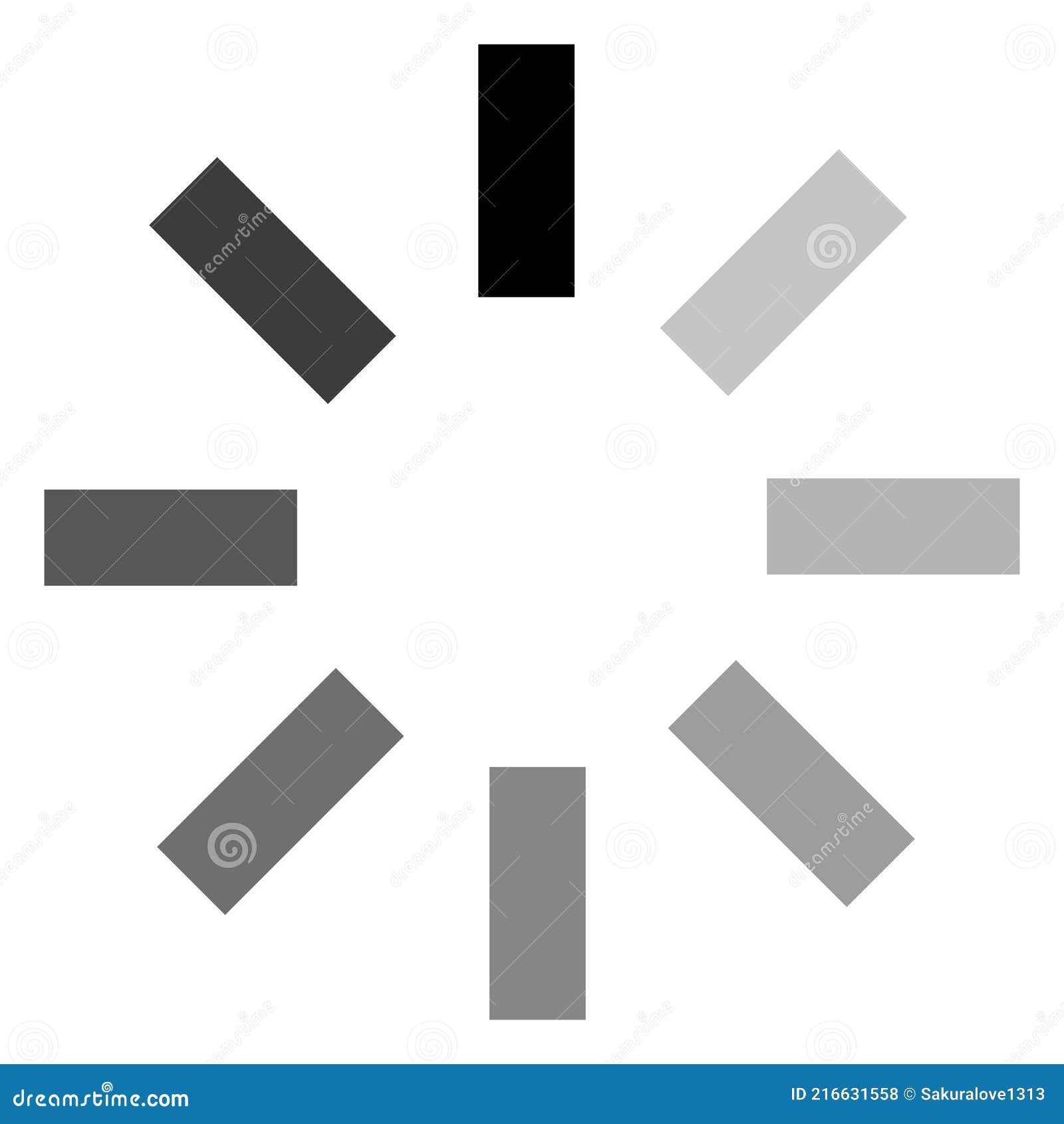 Circular Loading Sign, Isolated on White Background, Illustration ...