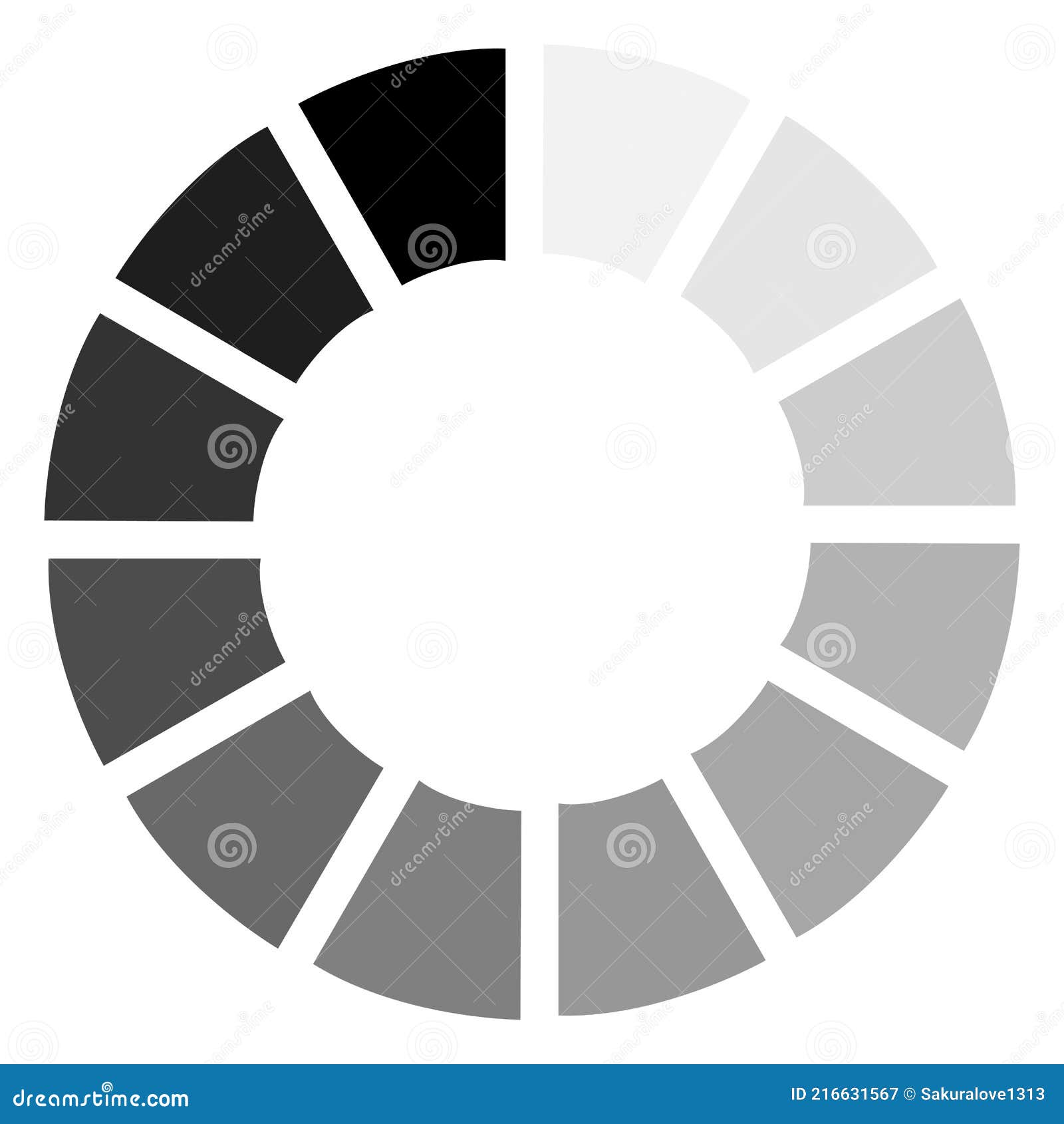 Circular Loading Sign, Isolated on White Background, Illustration ...
