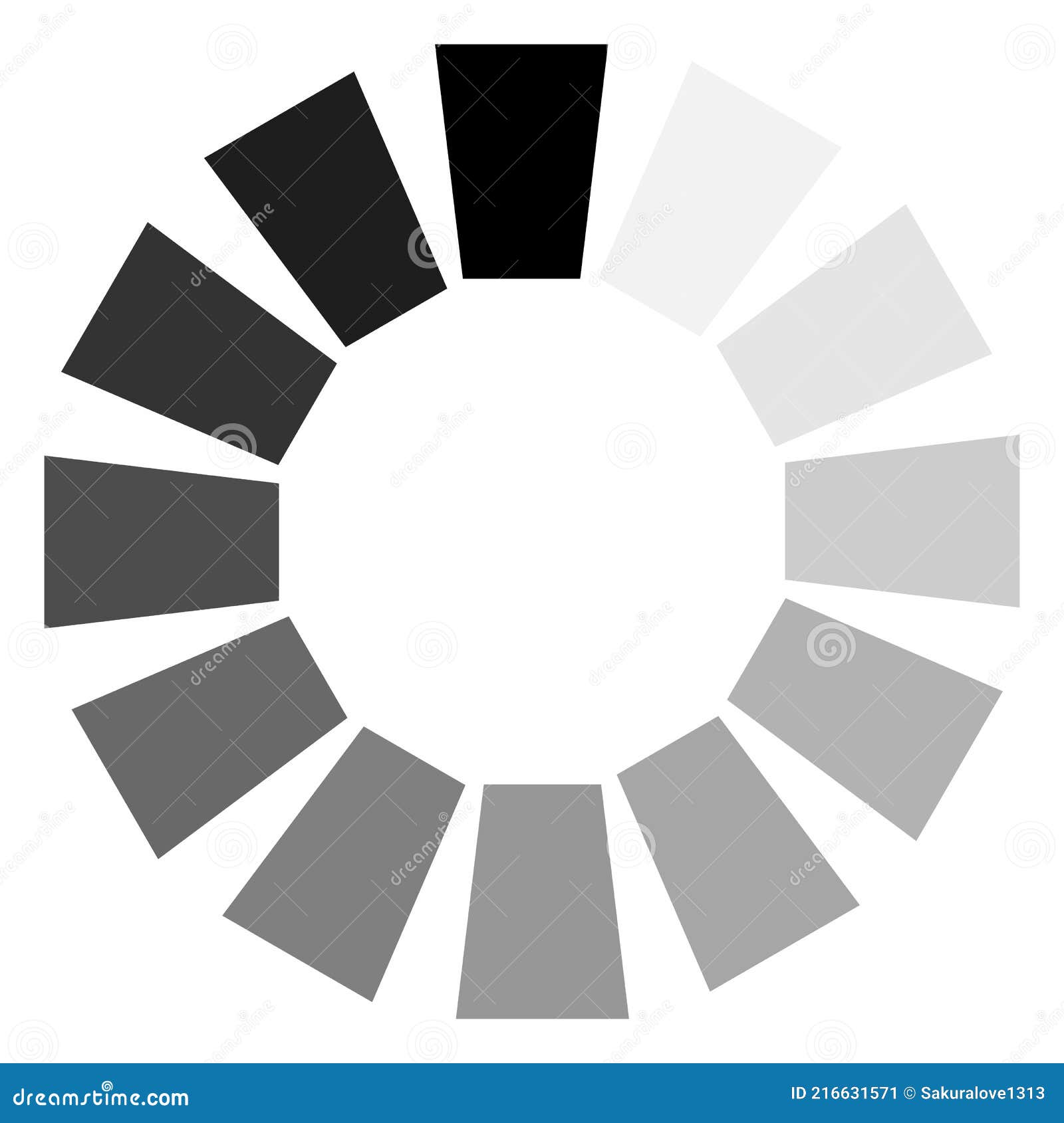 Circular Loading Sign, Isolated on White Background, Illustration ...