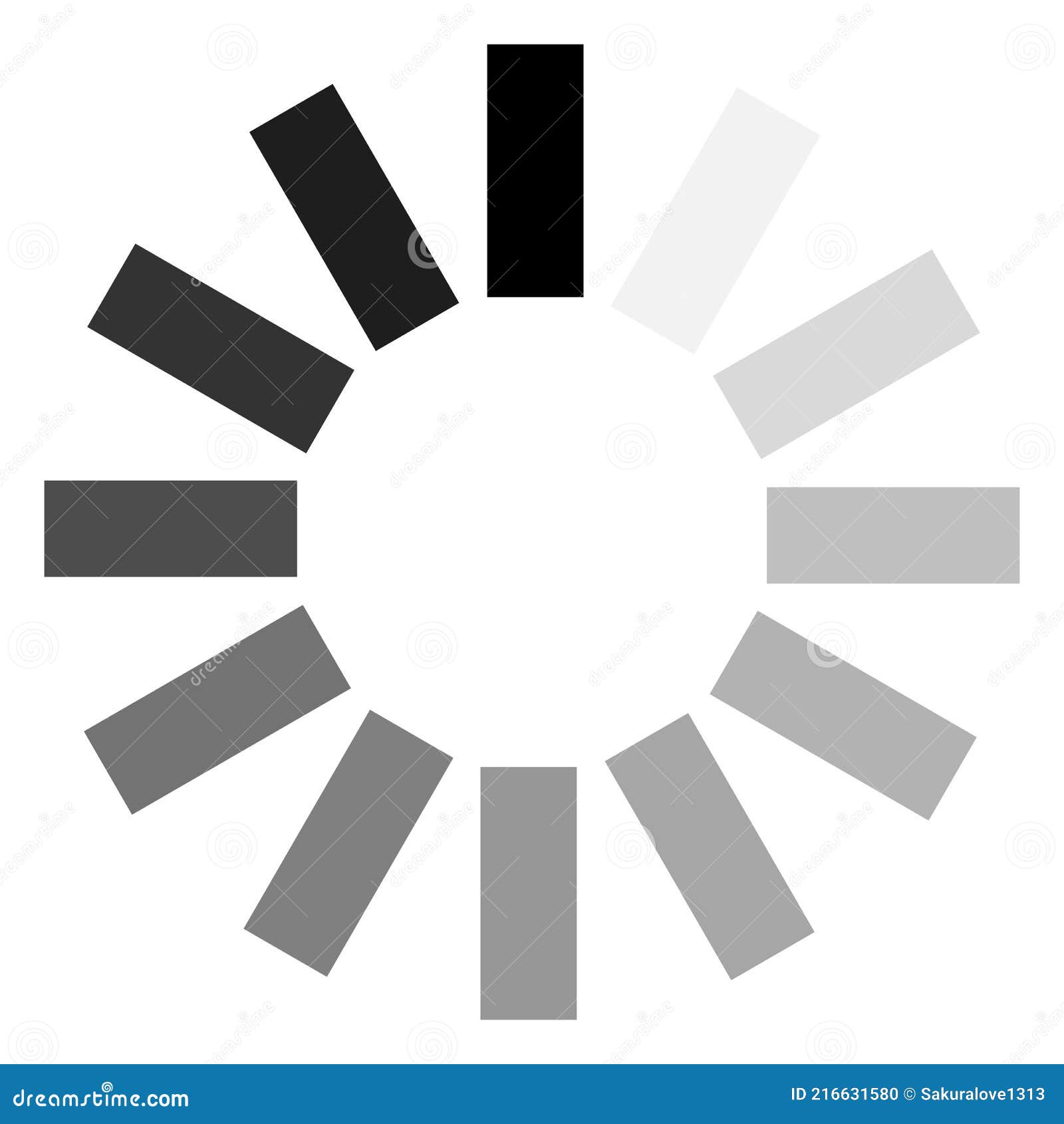 Circular Loading Sign, Isolated on White Background, Illustration ...