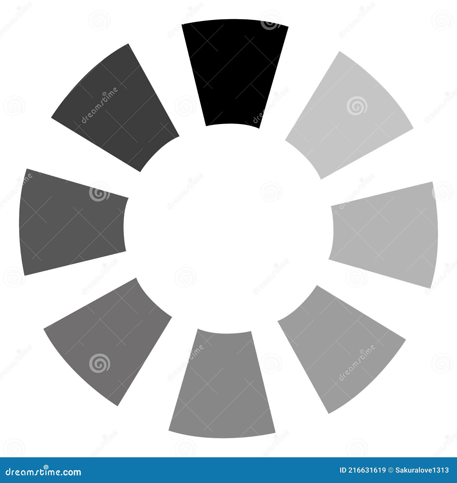 Circular Loading Sign, Isolated on White Background, Illustration ...