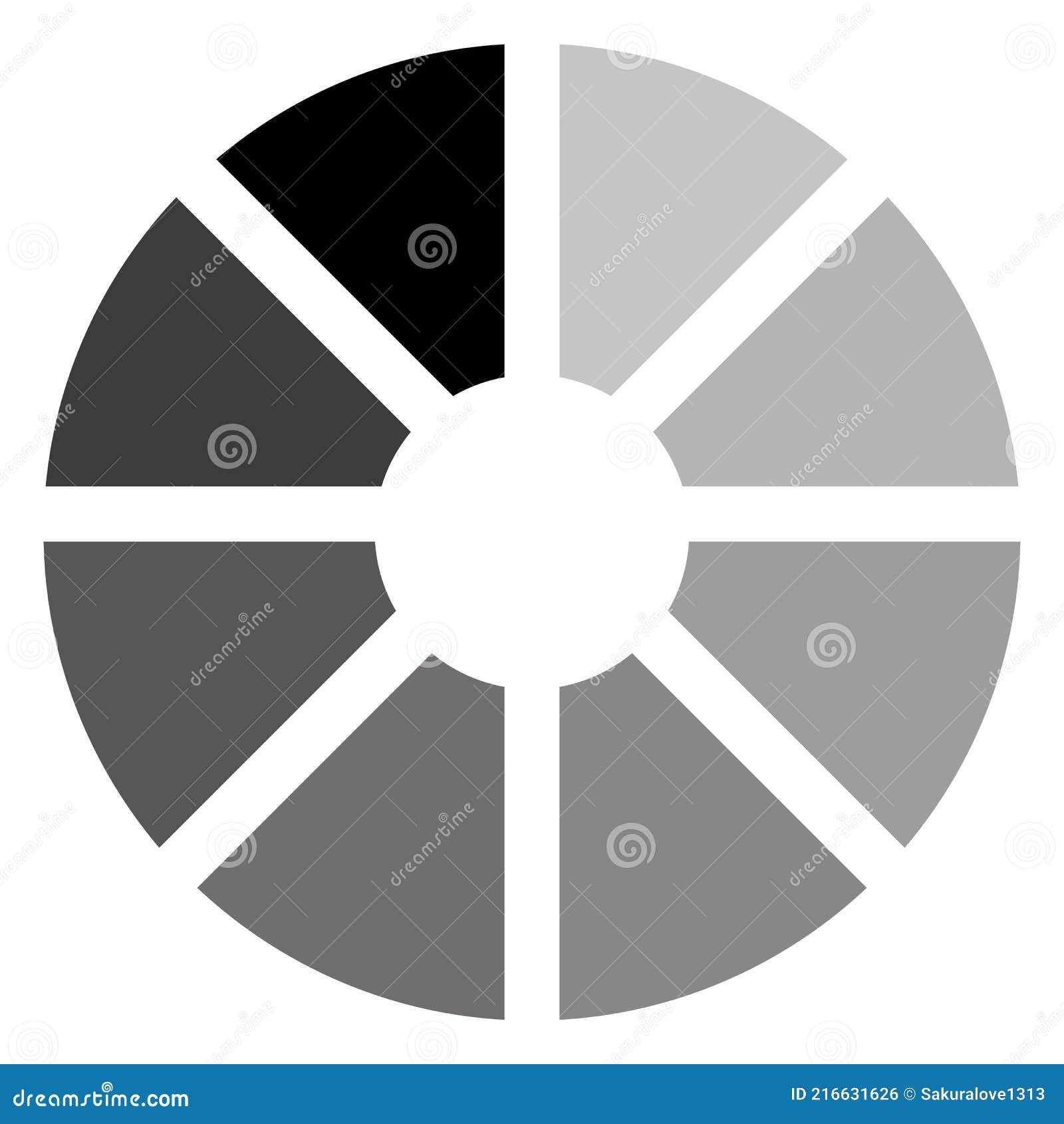 Circular Loading Sign, Isolated on White Background, Illustration ...