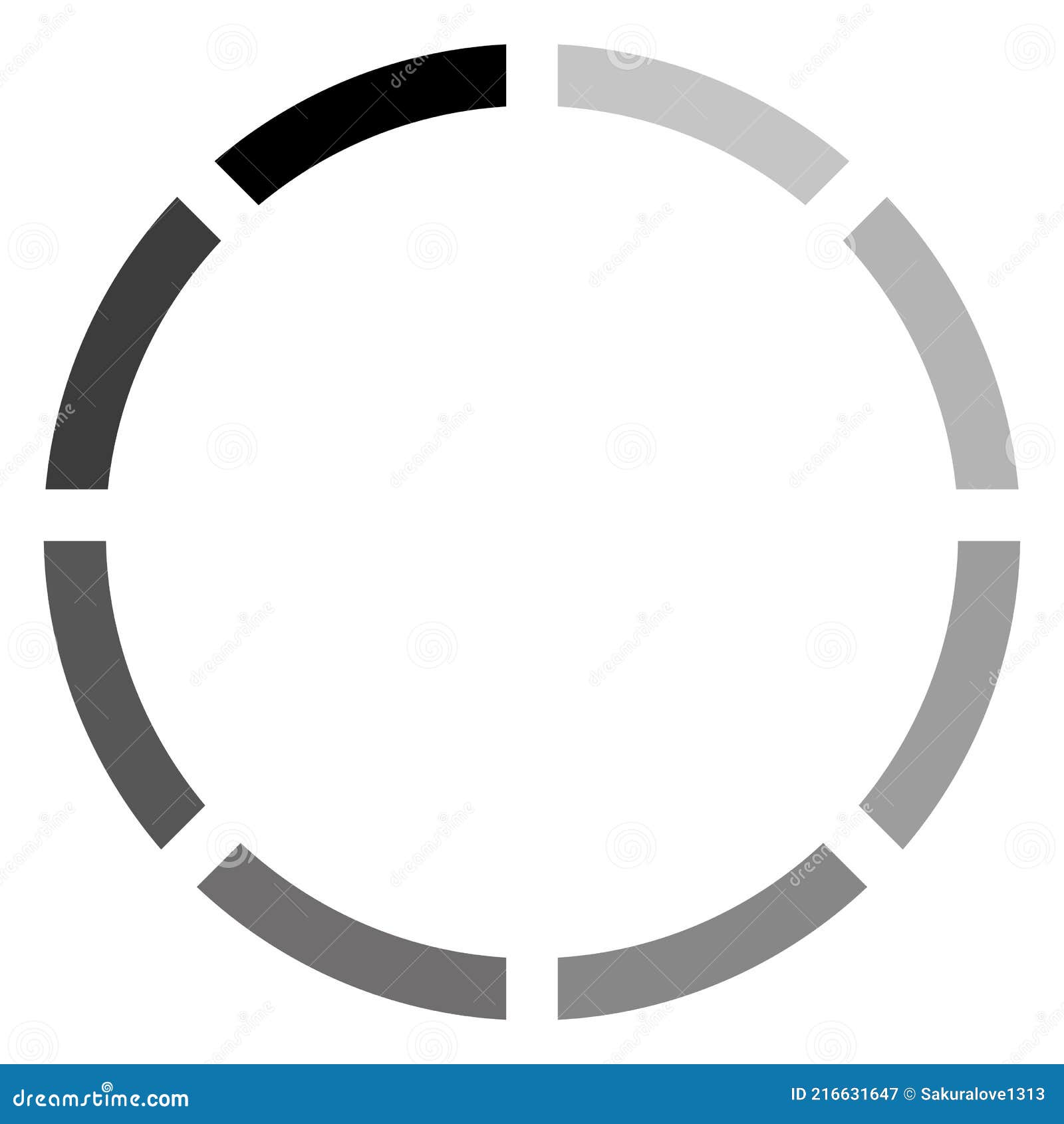 Circular Loading Sign, Isolated on White Background, Illustration ...