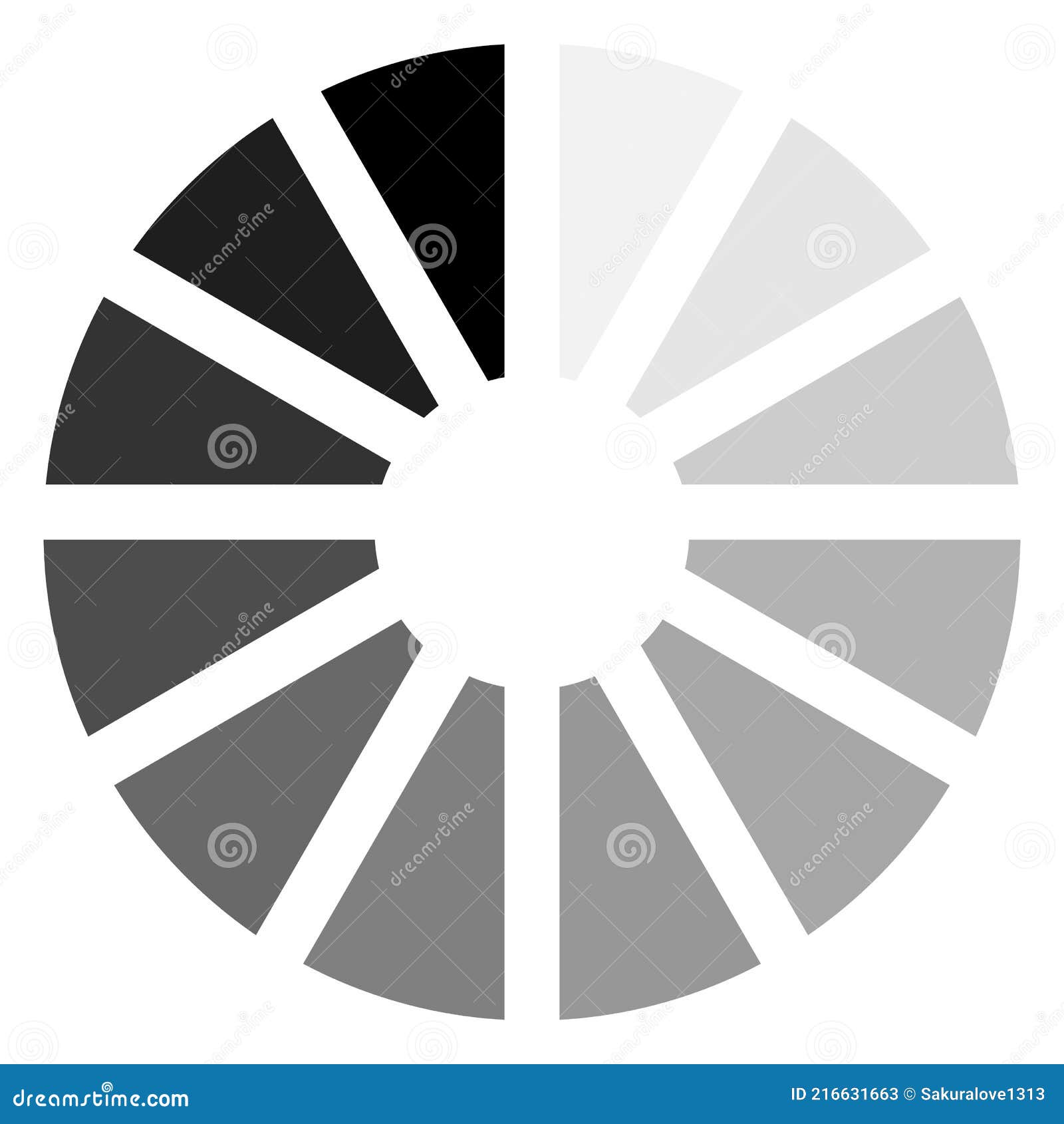 Circular Loading Sign, Isolated on White Background, Illustration ...