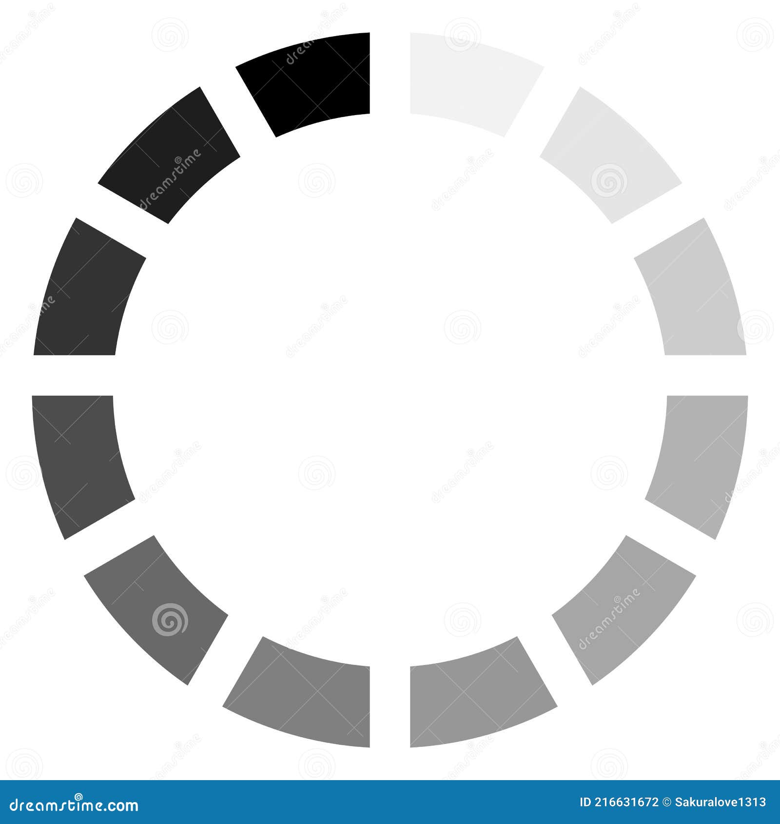 Circular Loading Sign, Isolated on White Background, Illustration ...