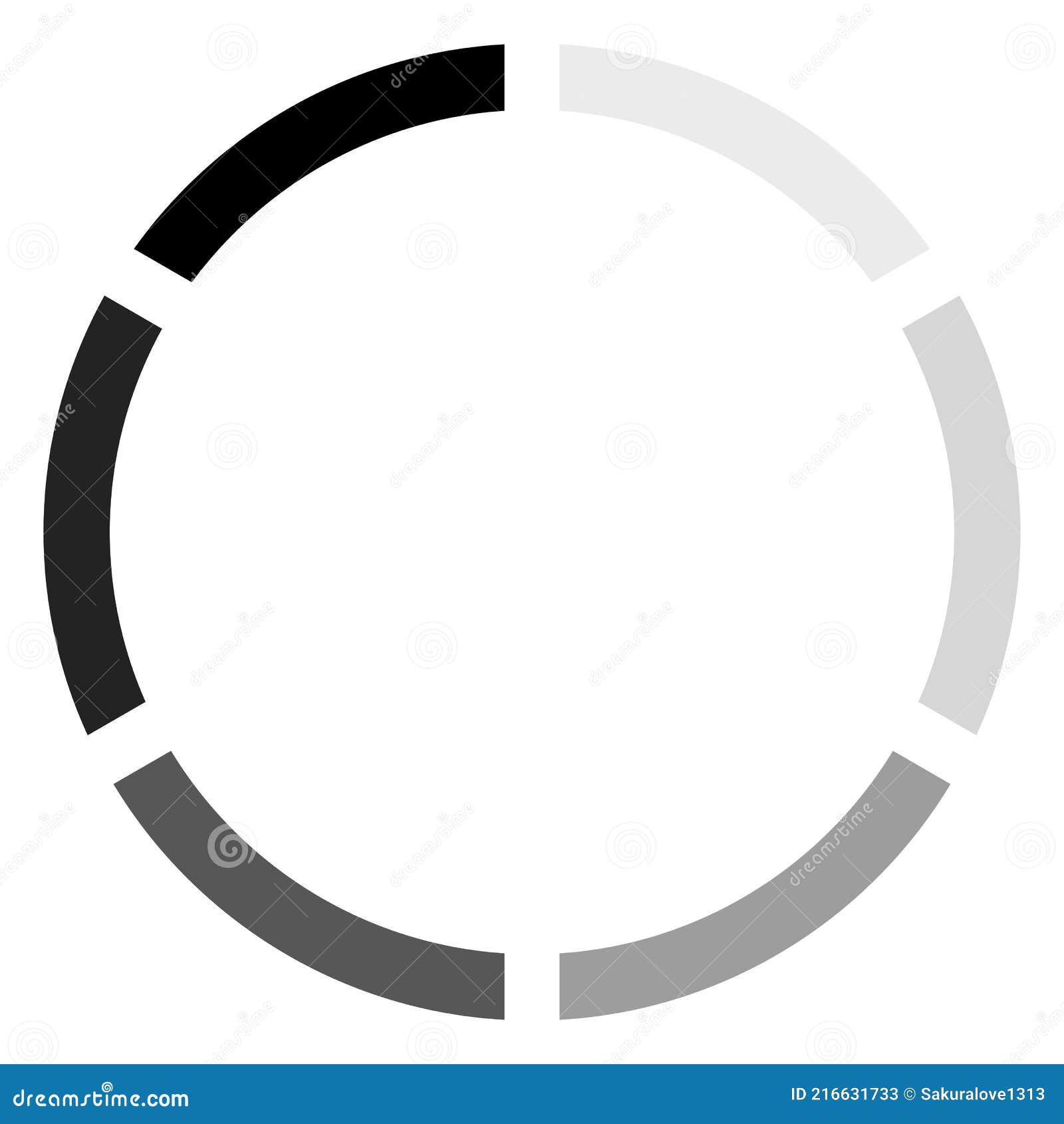 Circular Loading Sign, Isolated on White Background, Illustration ...