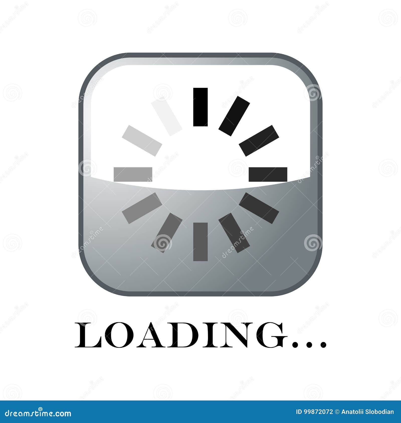 Circular Loading Sign, Isolated on White Background, Vector ...