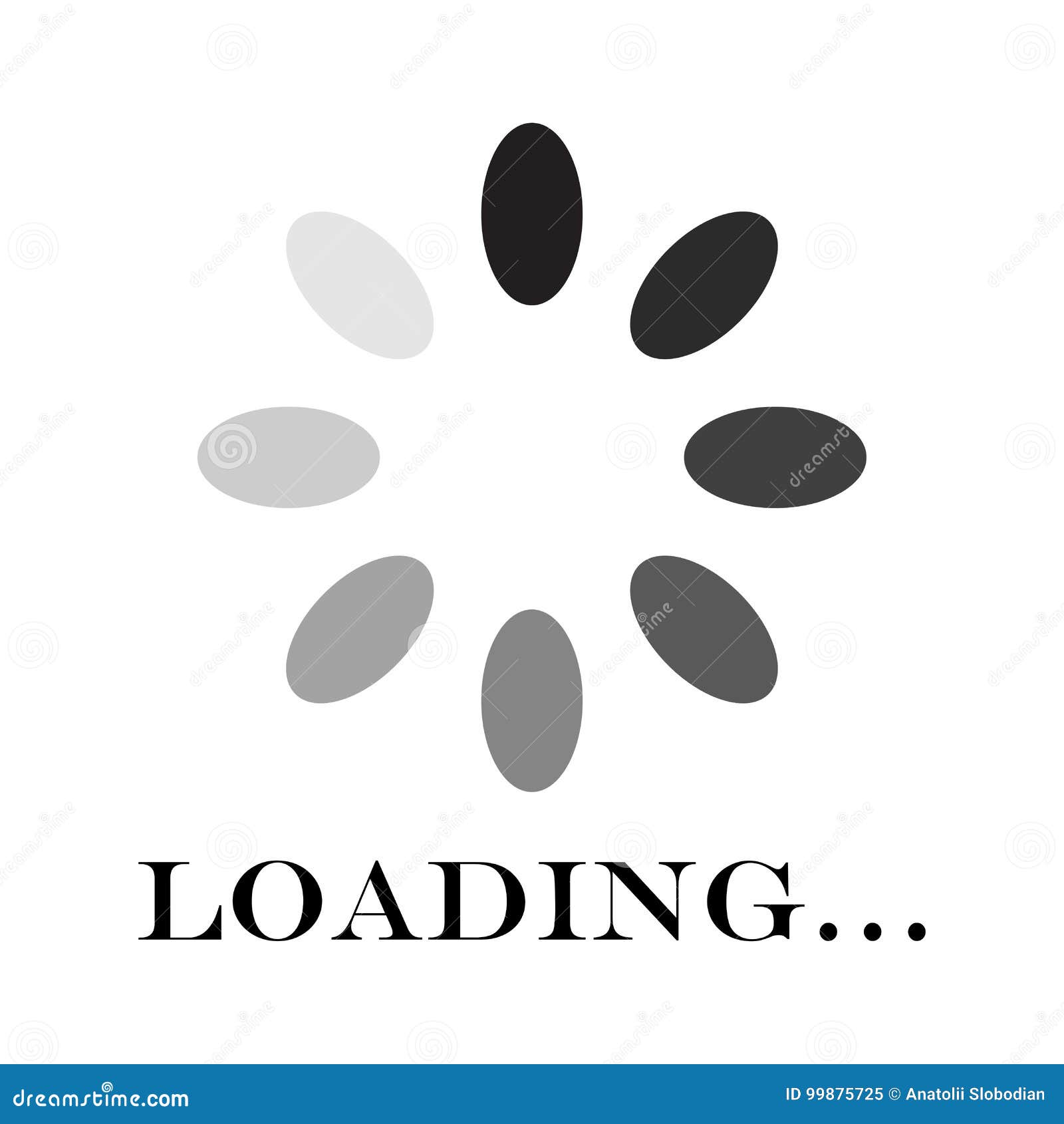 Circular Loading Sign, Isolated on White Background, Vector ... Circular Loading Sign, Isolated on White Background, Vector ...