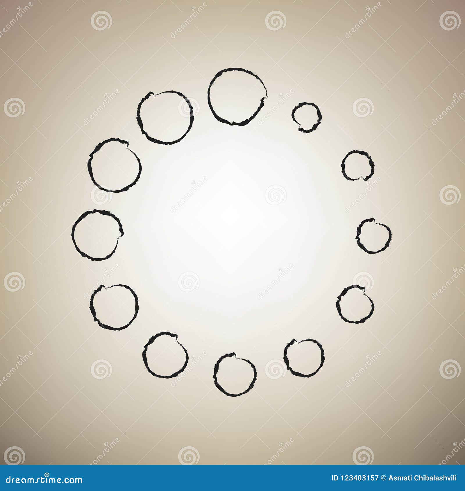 Circular Loading Sign. Vector Stock Vector - Illustration of loader ...